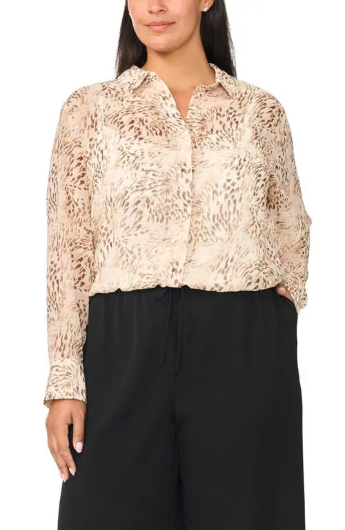 Halogen Hidden Placket Button Down Shirt