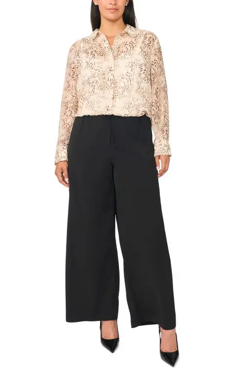 Halogen Hidden Placket Button Down Shirt
