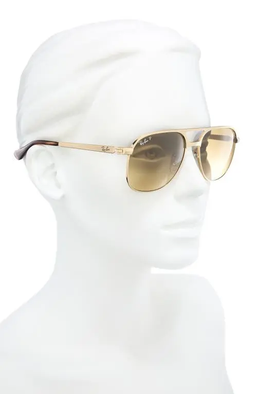 Ray-ban Bill Max 56mm Polarized Gradient Square Sunglasses