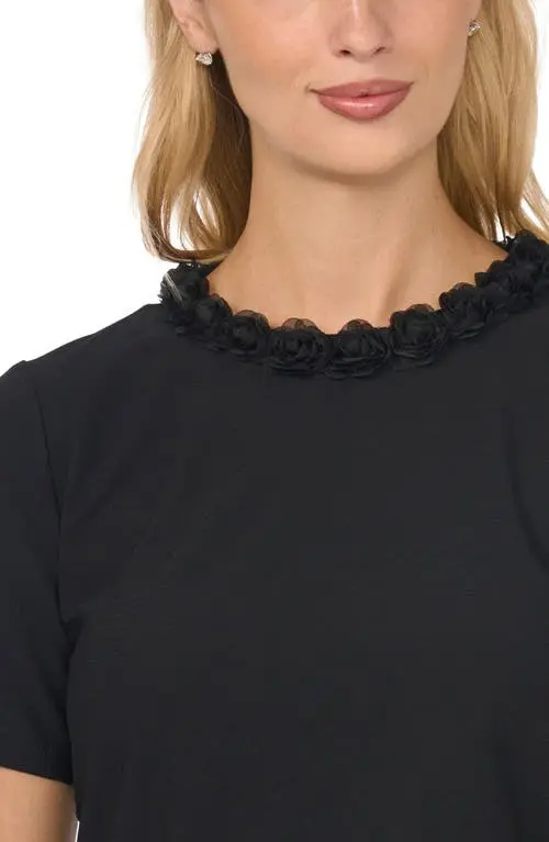 CECE DUPRAZ Rosette Trim T-shirt