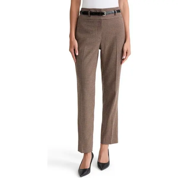KASPER Belted Slim Leg Pants