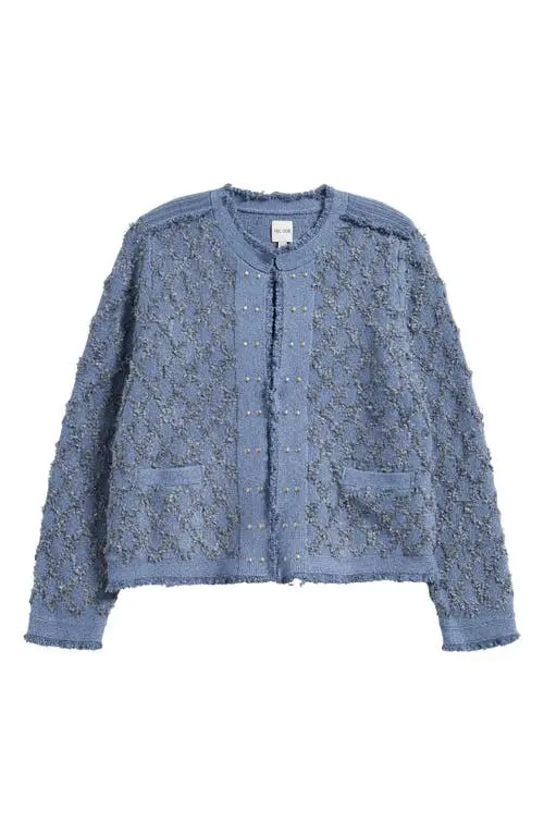 NIC+ZOE Diamond Fringe Knit Jacket