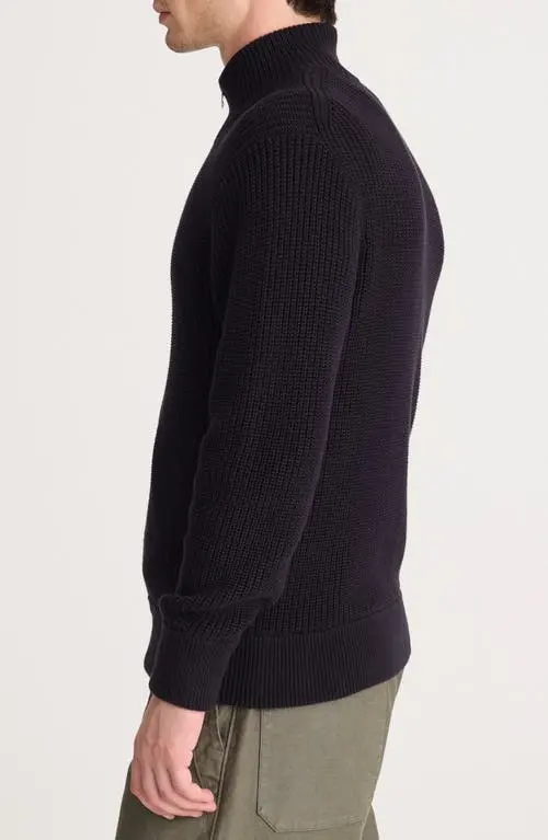 Madewell Shaker Stitch Full Zip Cotton Sweater