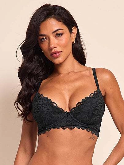 Victoria's Secret Adore Me Laurelyne Plunge Bra - Black