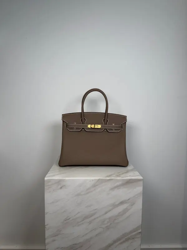 Hermès Birkin Etoupe Togo Gold Hardware - Grey