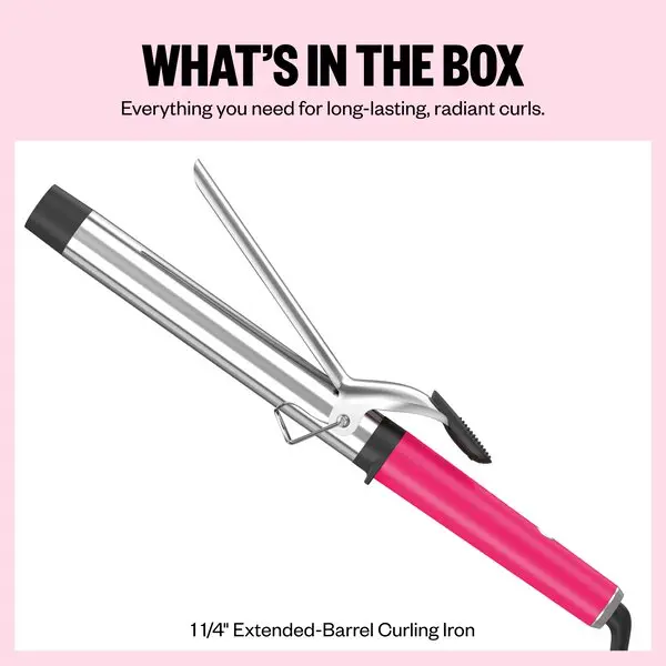 BABYLISSPRO Limited Edition Hot Pink Extended-barrel Curling Iron