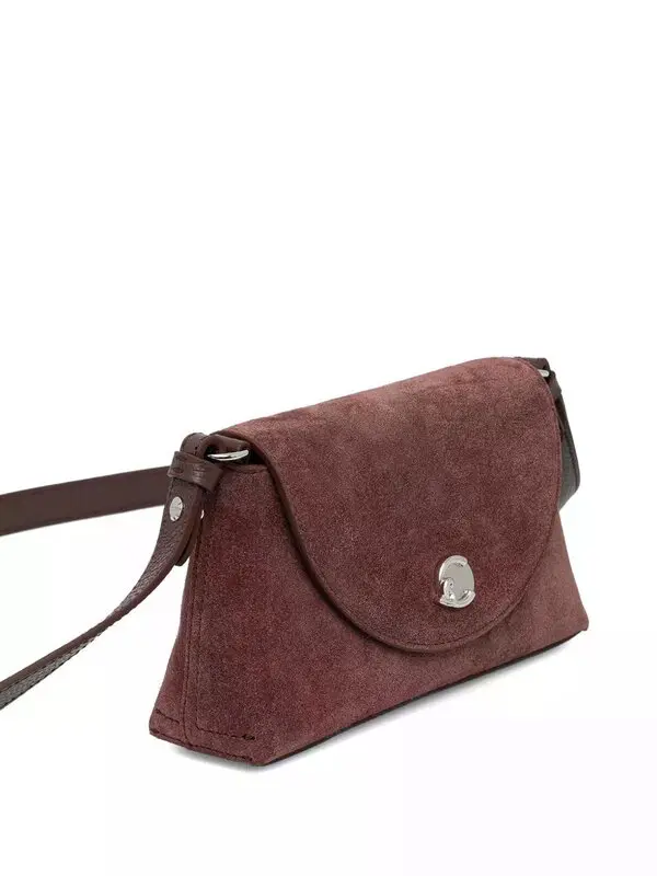 COCCINELLE Nikla Suede Logo-plaque Shoulder Bag