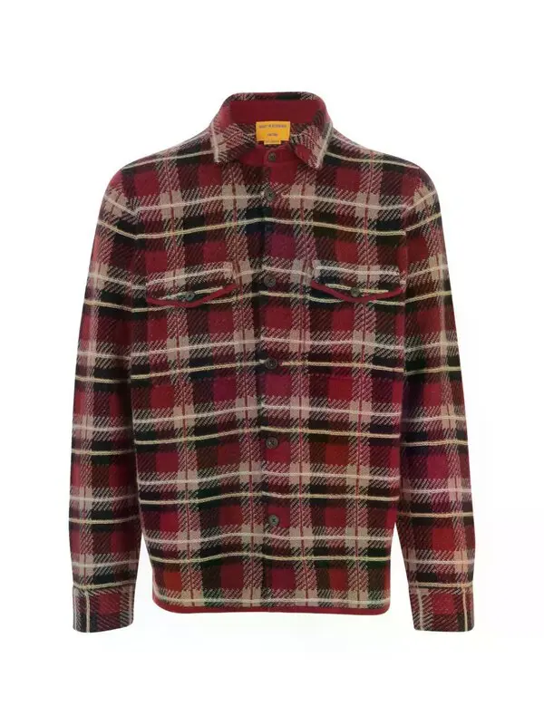 Guest In Residence Check-pattern Cashmere Shirt - Red