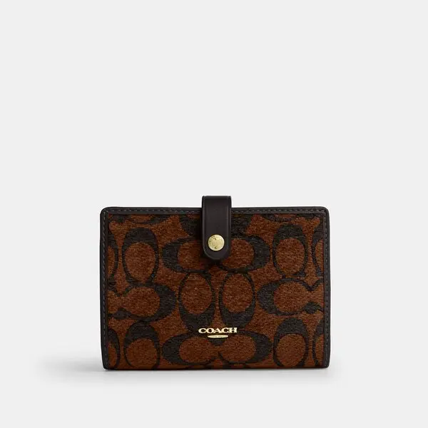 COACH OUTLET 2 Wallets -in Wallets -1 Wallet In Signature Chenille - Gold/truffle