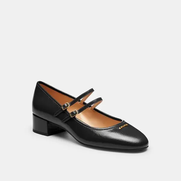 COACH OUTLET Double Buckle Block Heel Mary Jane