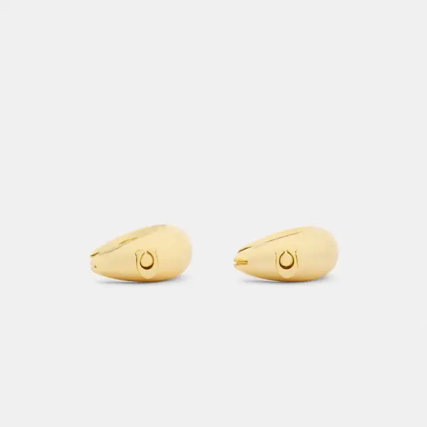 COACH Signature Thick Hoop Earrings