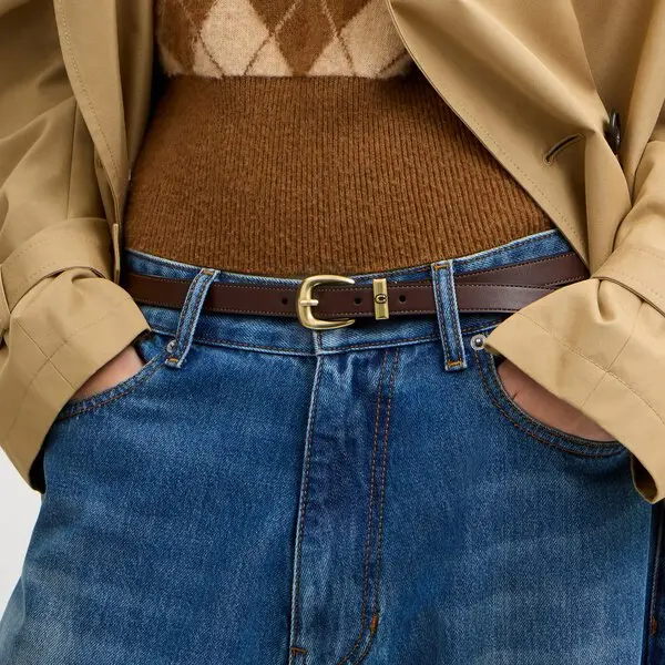 COACH C Harness Buckle Belt, 18mm