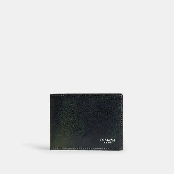 COACH Slim Billfold Wallet - Navy/green