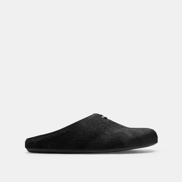 COACH Sculpted C Soft Mule Shoes - Black