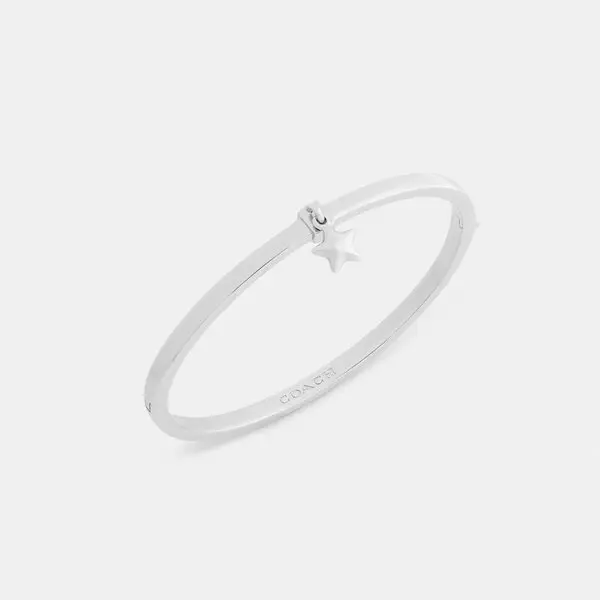 COACH Star Charm Thin Hinged Bangle Bracelet