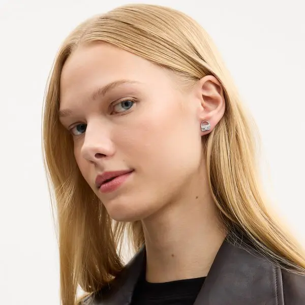COACH Pavé Tabby Stud Earrings