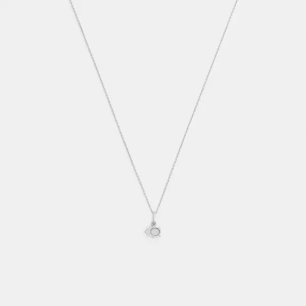 COACH Signature Solitaire Pendant Necklace