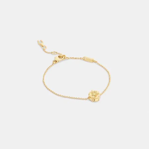 COACH Tea Rose Solitaire Linear Bracelet