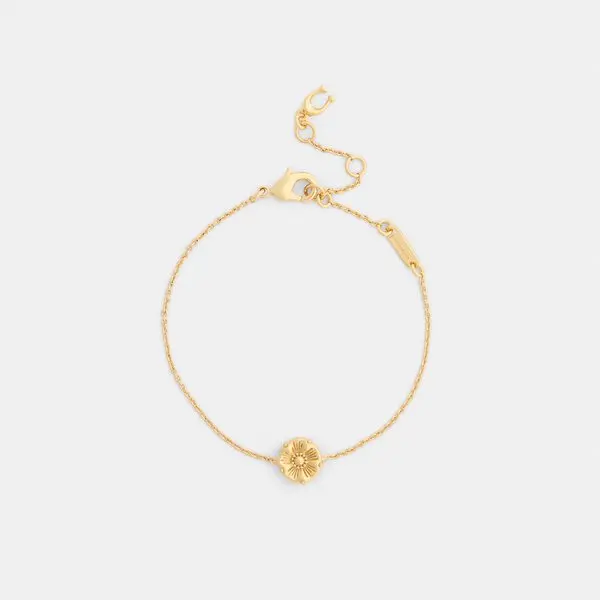 COACH Tea Rose Solitaire Linear Bracelet