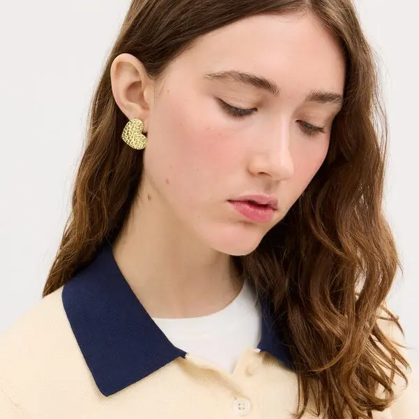COACH Signature Heart Statement Earrings