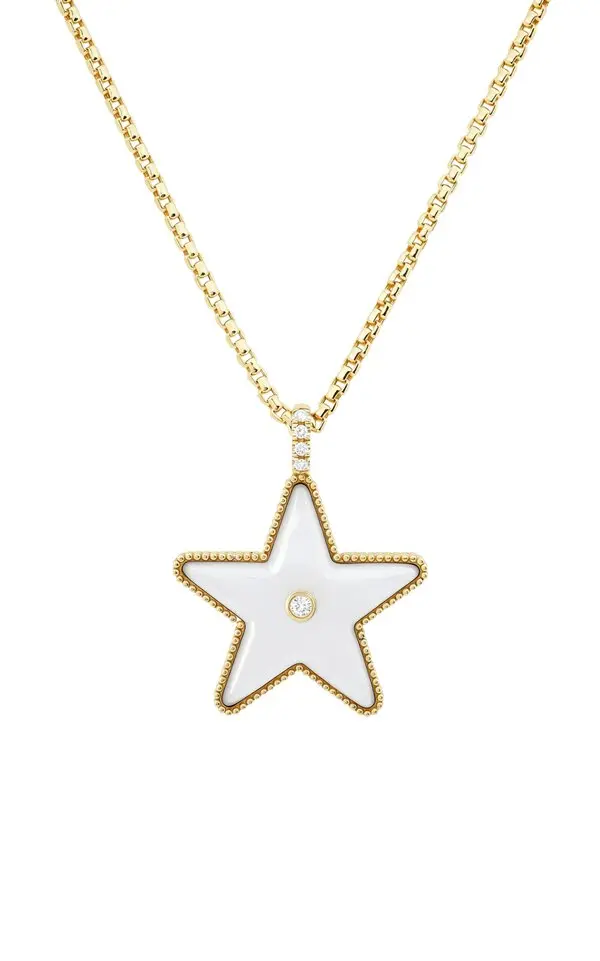SIG WARD Star Power Mother Of Pearl And Diamond Necklace - White