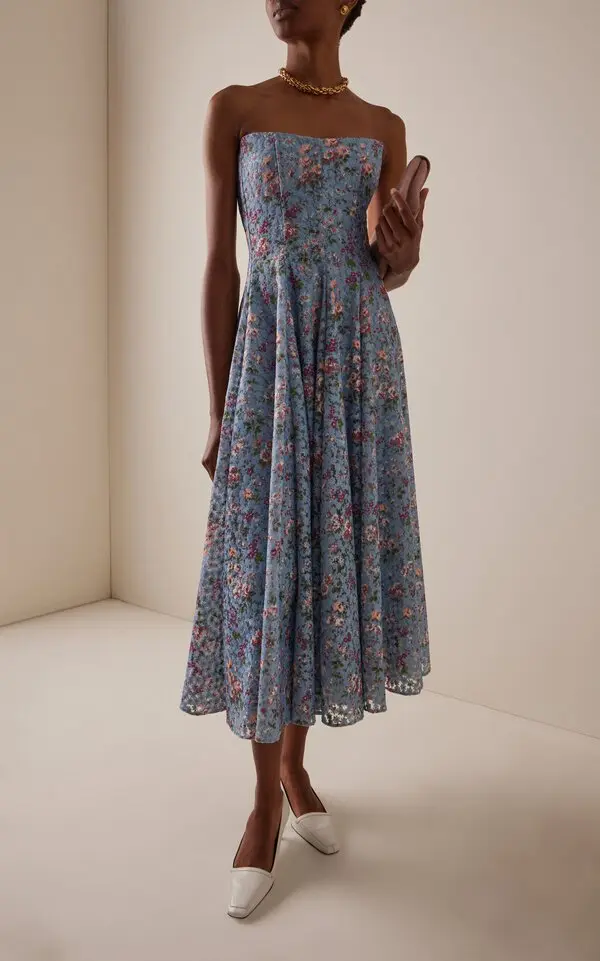 MARKARIAN Rousseau Lace Midi Dress