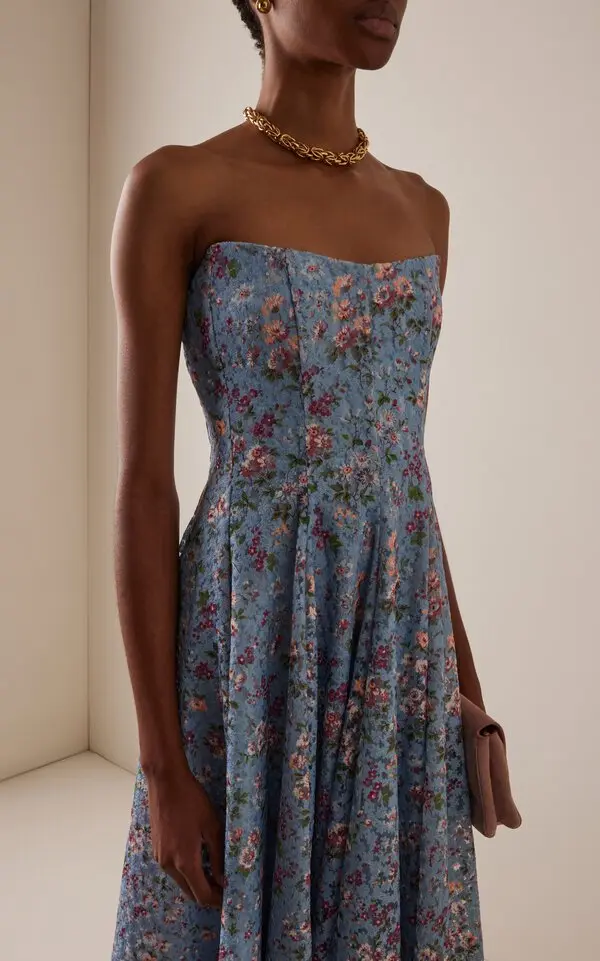 MARKARIAN Rousseau Lace Midi Dress