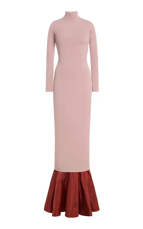 Burc Akyol Exclusive Falbala Knit Maxi Dress - Pink