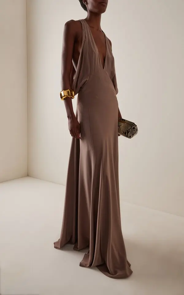 TEMILY Madame Gres Silk Gown