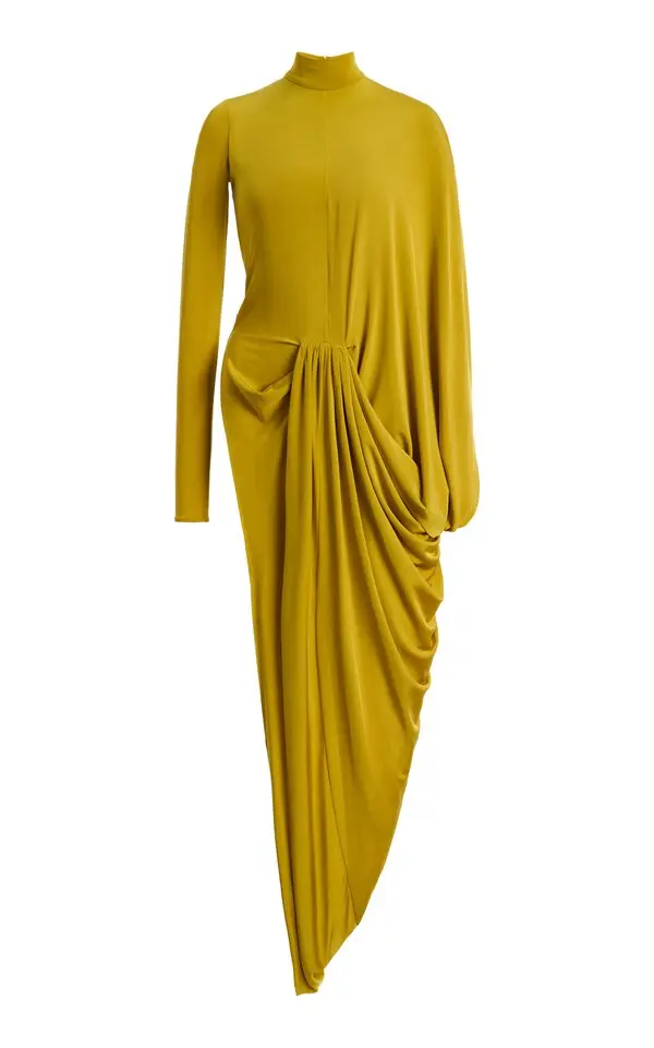 Burc Akyol Vestale Jersey Maxi Dress - Yellow