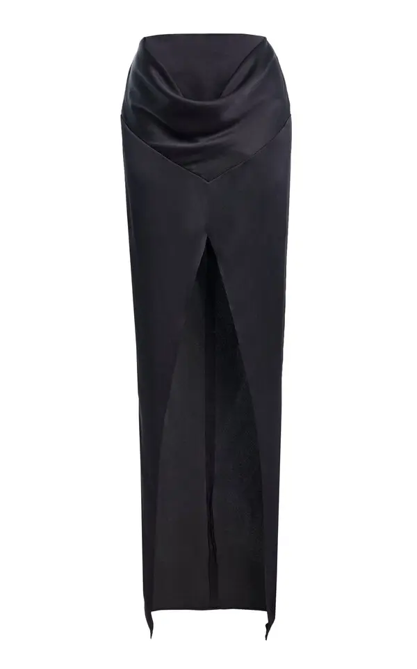 Burc Akyol Caryatid Satin Maxi Skirt
