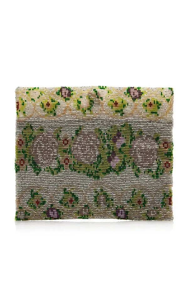 PURA UTZ Beaded Clutch Bag