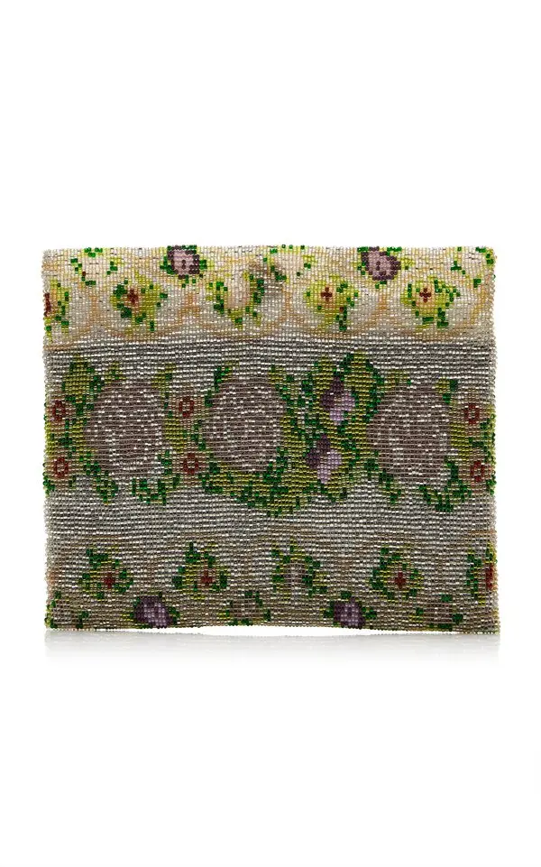 PURA UTZ Beaded Clutch Bag
