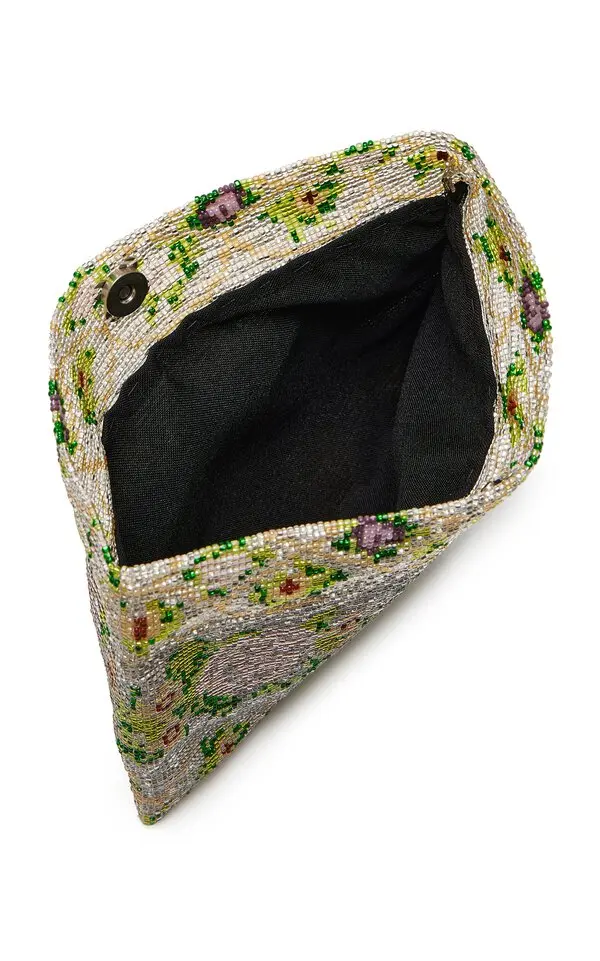 PURA UTZ Beaded Clutch Bag