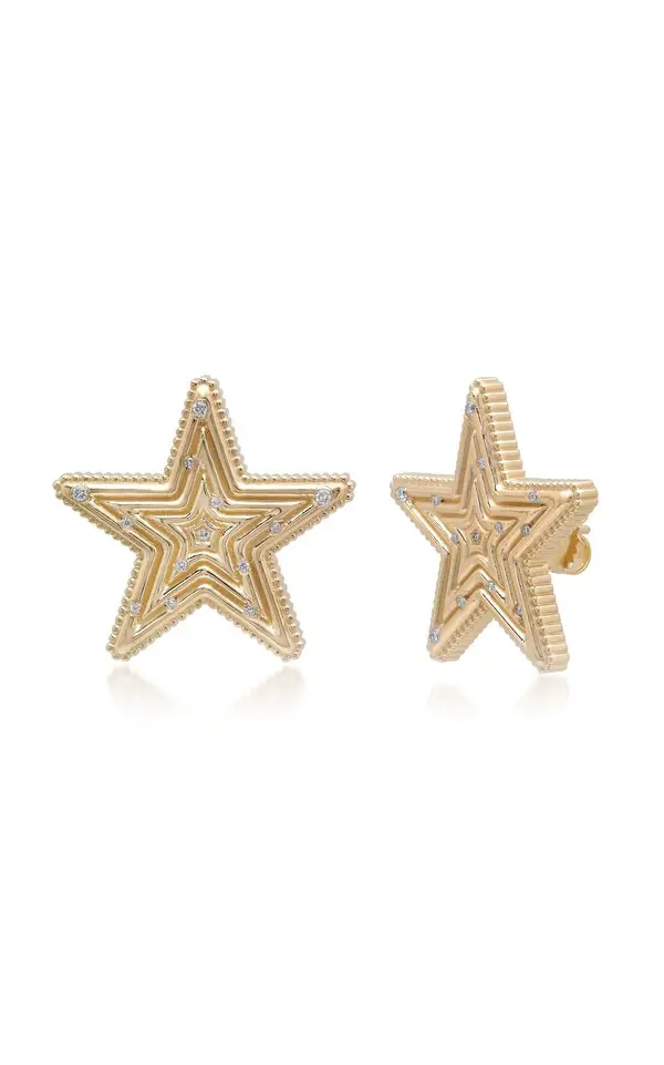 SIG WARD Star Power Diamond Earrings - Gold