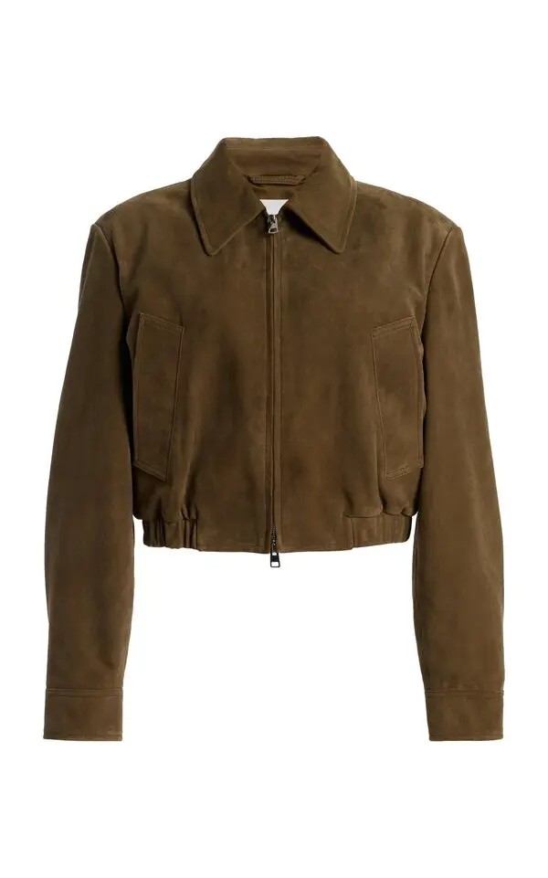 AGOLDE Nahla Cropped Suede Jacket