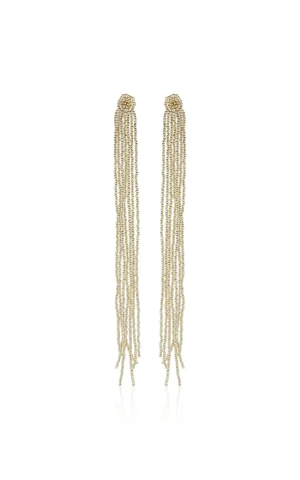 PURA UTZ Mega Tassel Glass Bead Earrings