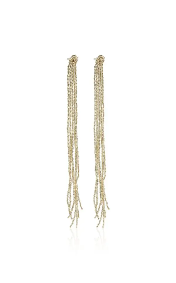 PURA UTZ Mega Tassel Glass Bead Earrings