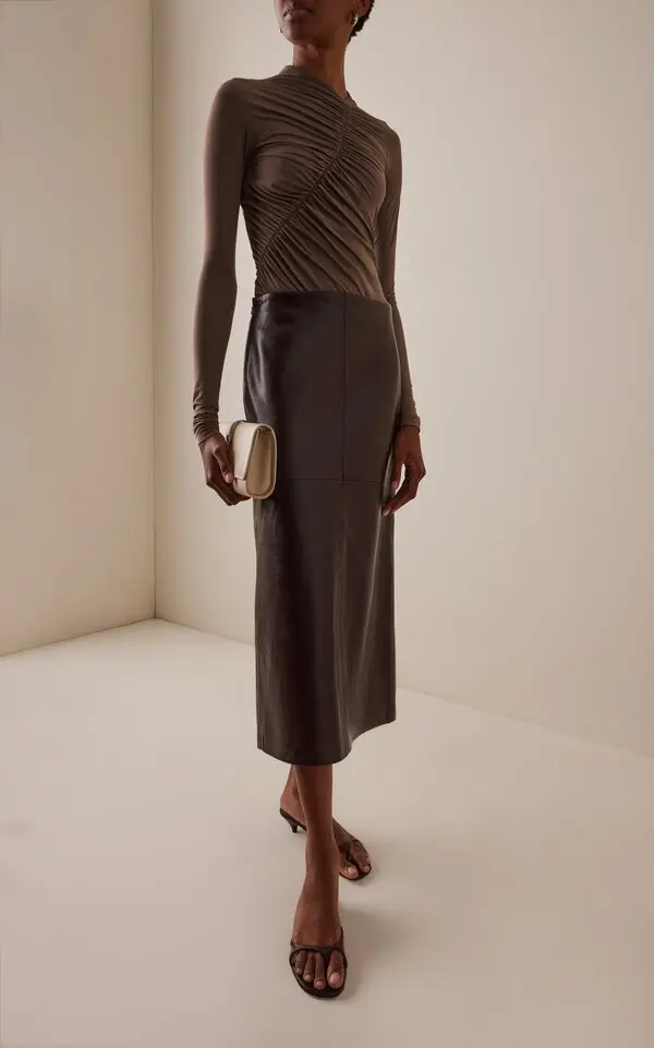 AGOLDE Hikson Recycled Leather Skirt