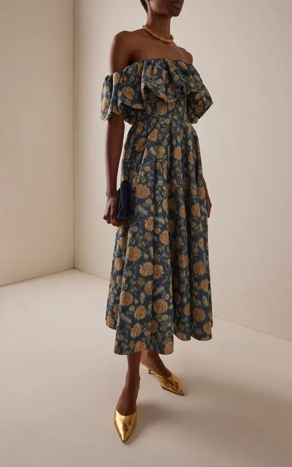 MARKARIAN Freesia Ikat Midi Dress