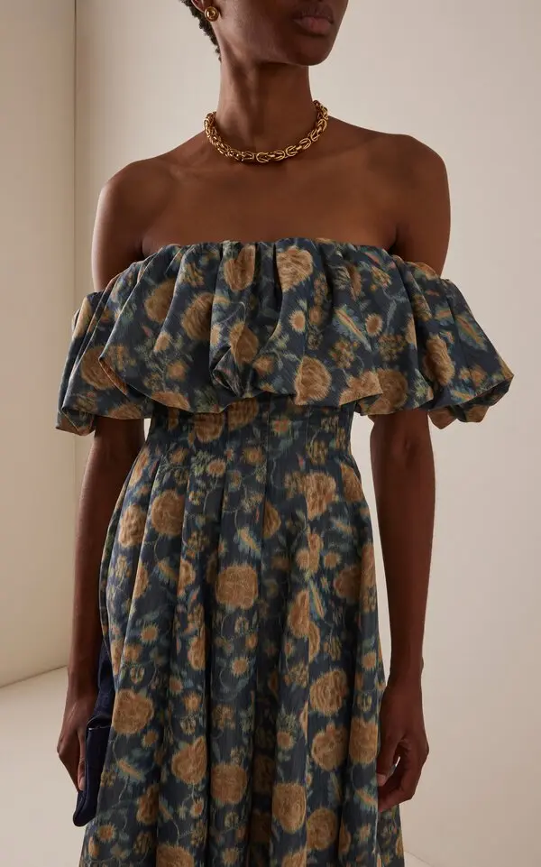 MARKARIAN Freesia Ikat Midi Dress