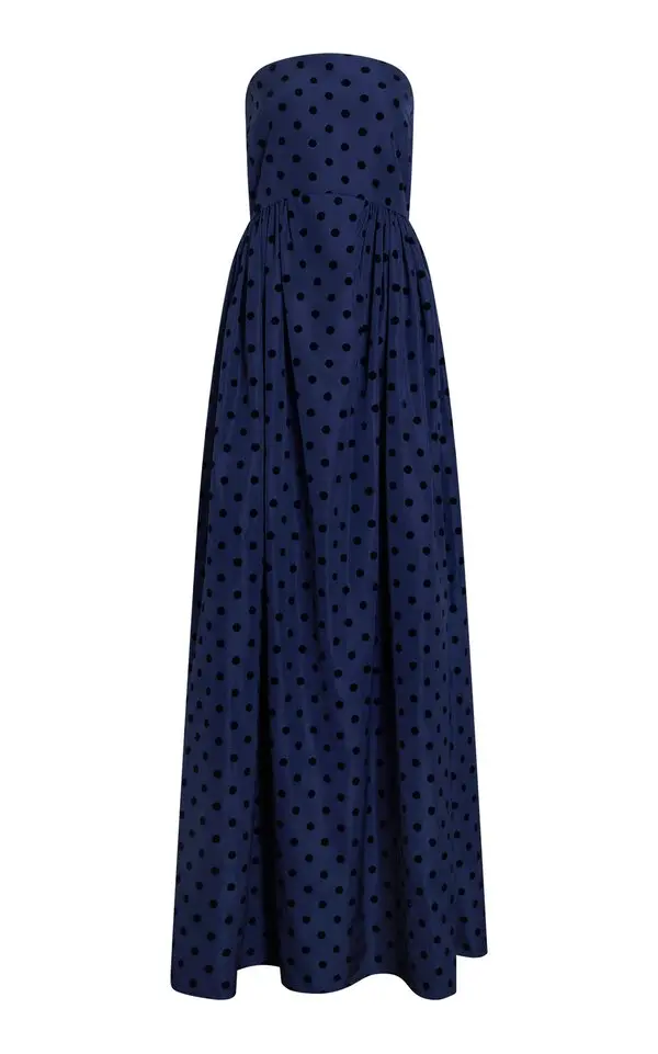 Delphine Audrey Polka-dot Taffeta Gown