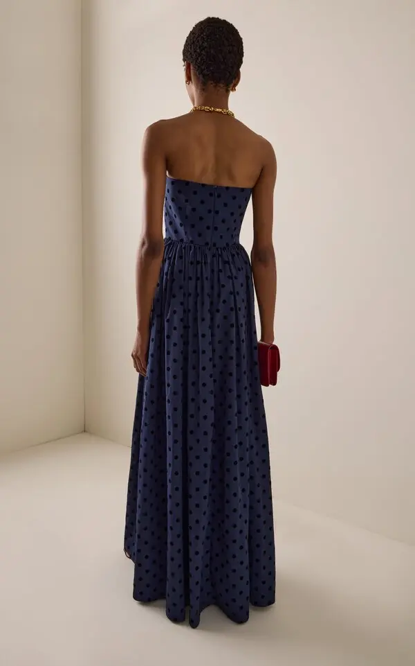 Delphine Audrey Polka-dot Taffeta Gown