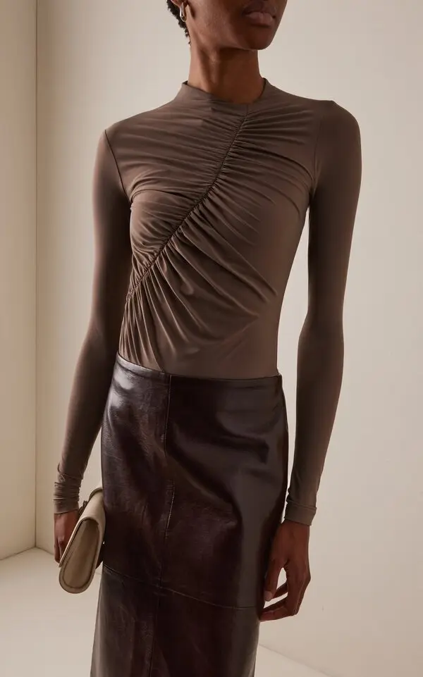 AGOLDE Lupin Ruched Jersey Bodysuit