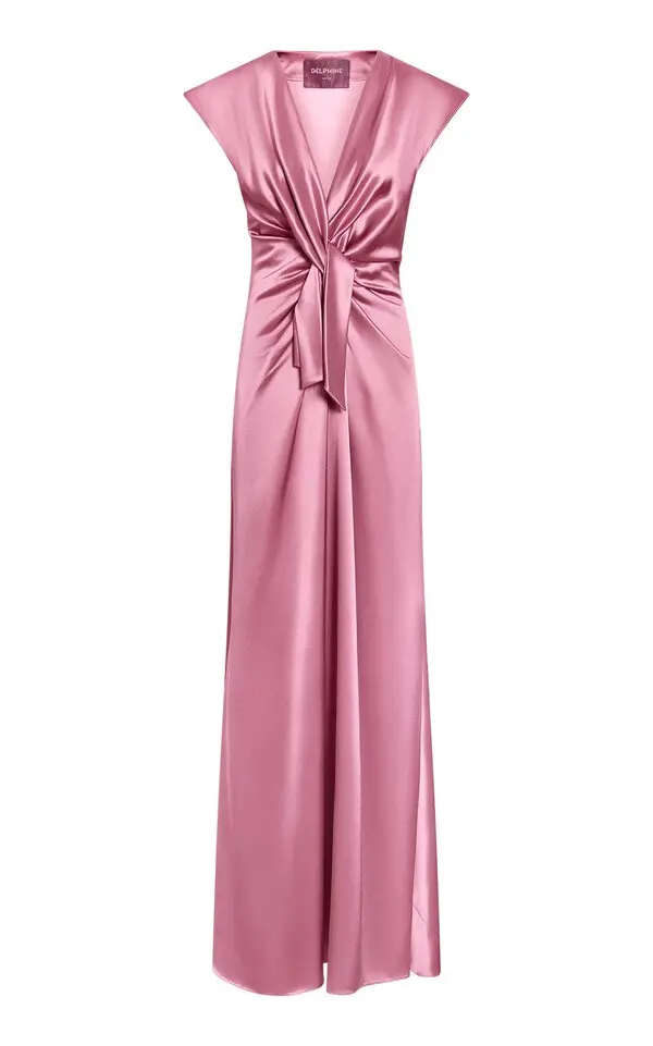 Delphine Ava Satin Charmeuse Gown