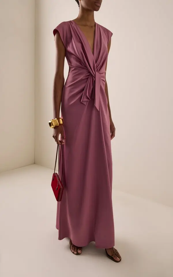 Delphine Ava Satin Charmeuse Gown