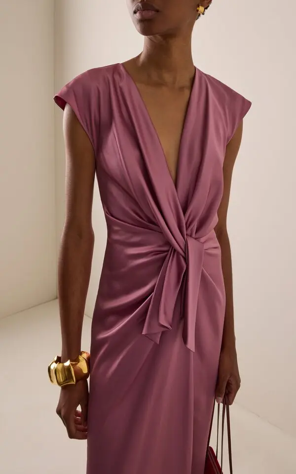 Delphine Ava Satin Charmeuse Gown