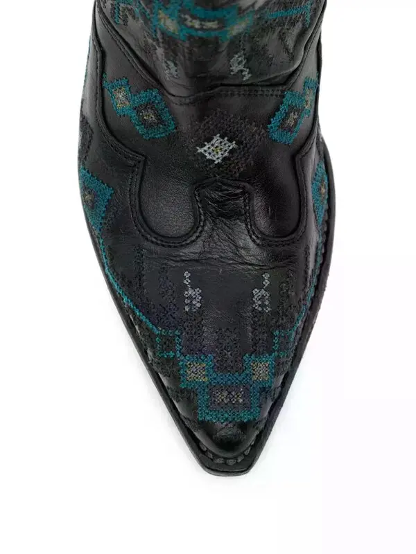 FAUZIAN JEUNESSE Embroidered Leather Boots