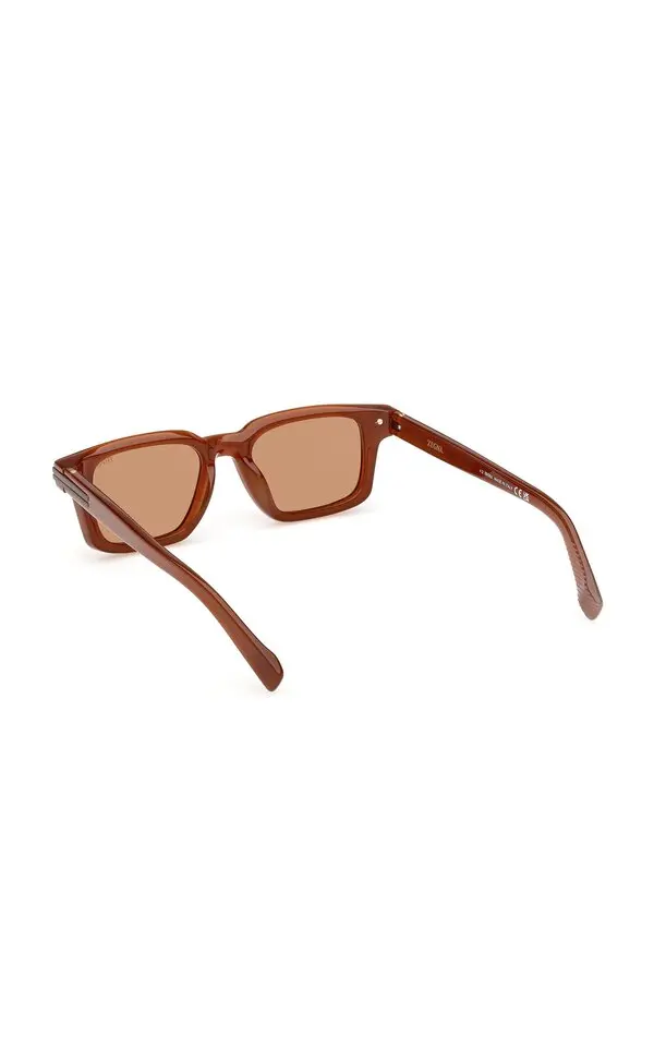 ZEGNA EYEWEAR Zegna Shiny Milky Caramel Sunglasses - Brown