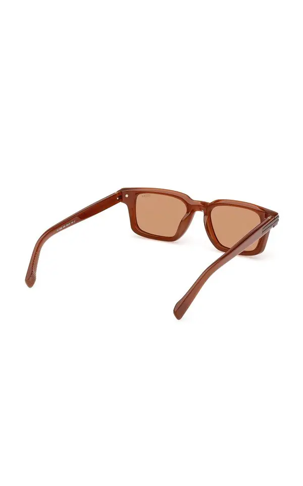 ZEGNA EYEWEAR Zegna Shiny Milky Caramel Sunglasses - Brown